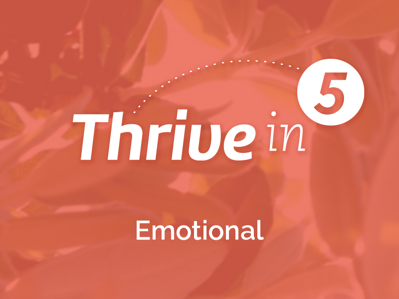 Thrive In 5: Emotional -Self-justification - The Wesleyan Church